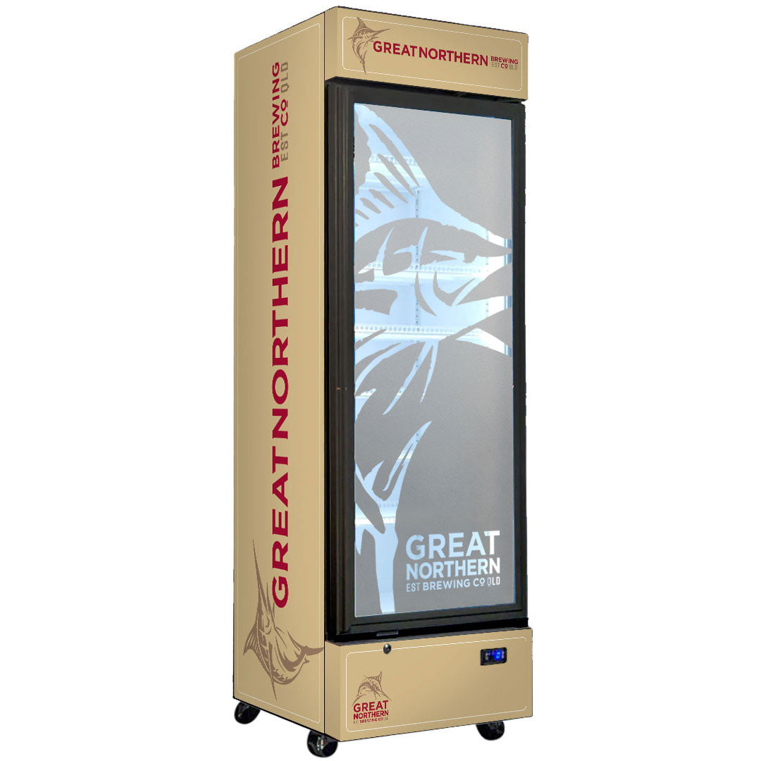 Great Northern Upright Quiet Running Black Glass Door Bar Fridge Model SC372B-GNBC-GOLD – Bar ...