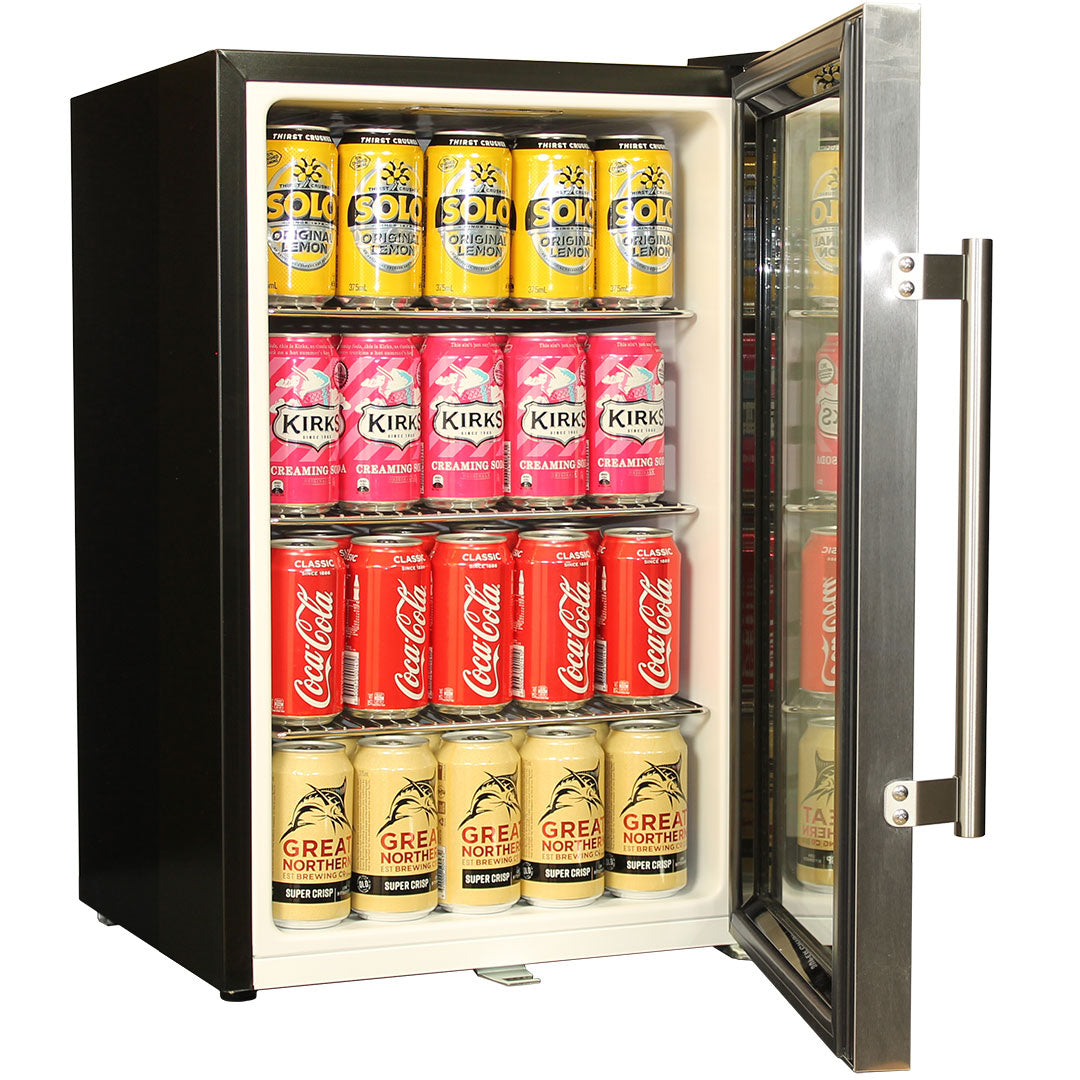 Carlton Dry Tropical Glass Door Beer Fridge, Compact 70 Litre With Lock ...