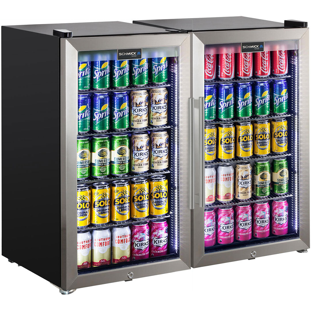 AAA Schmick Outdoor Triple Glazed Alfresco Bar Fridge Combo With LED S ...