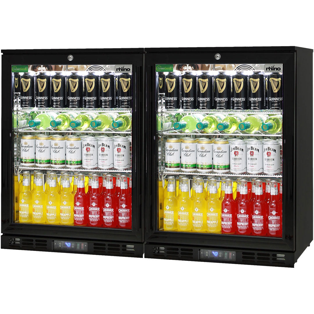 Alfresco Glass 2 Door Bar Fridge Combination Extremely Energy Efficien ...
