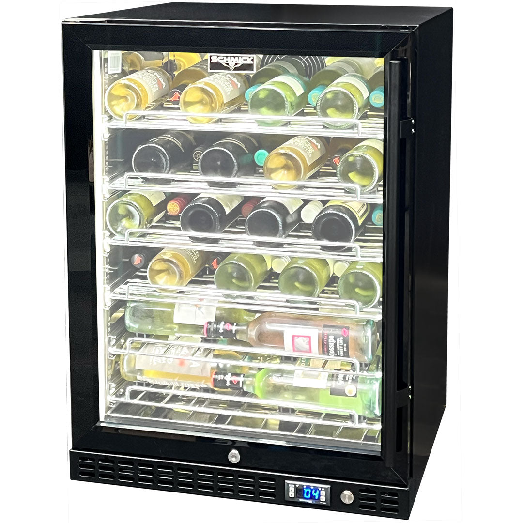 Schmick Glass Door Black Under Bench Bar Fridge With Quality Parts And ...