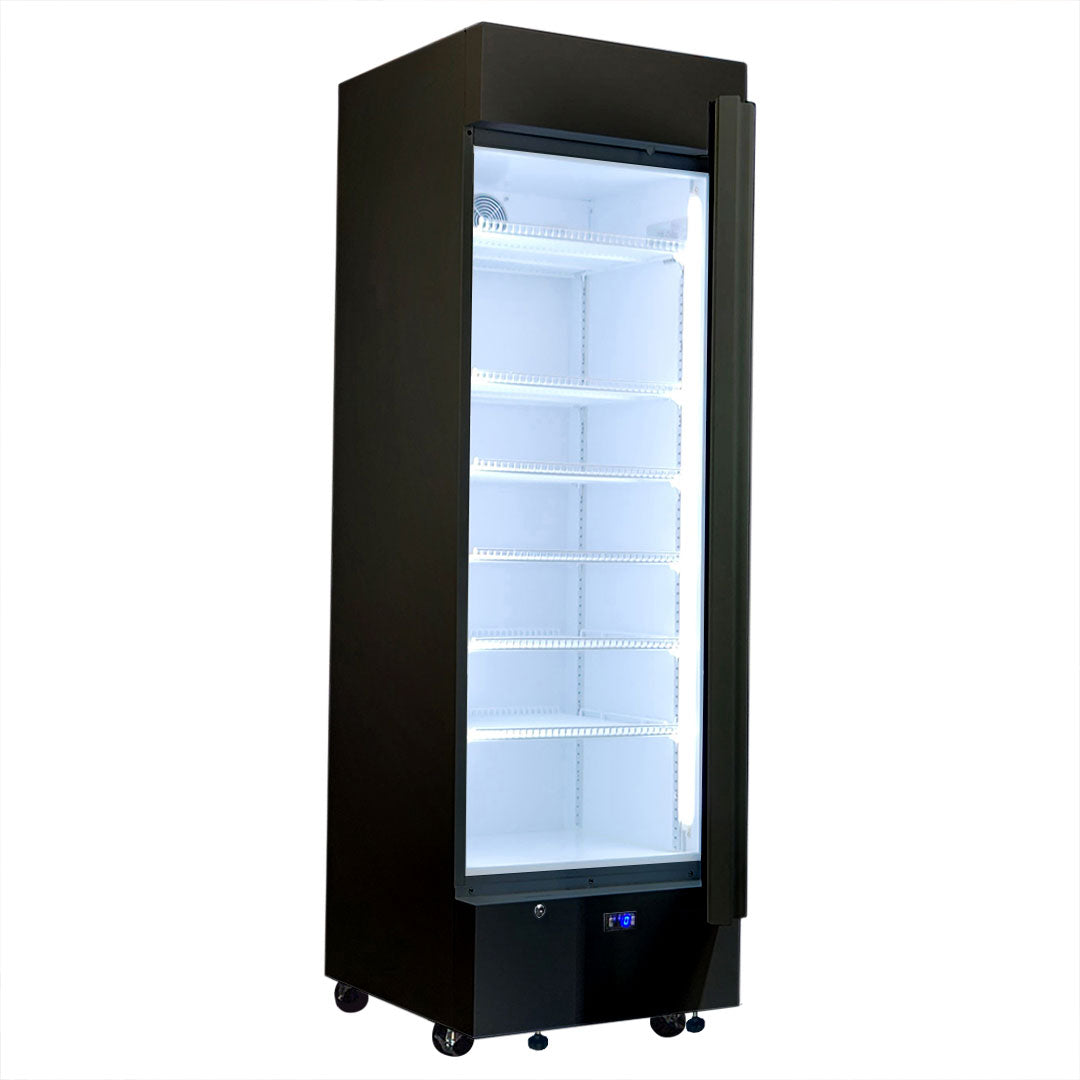 Great Northern Upright Quiet Running Black Glass Door Bar Fridge Model ...
