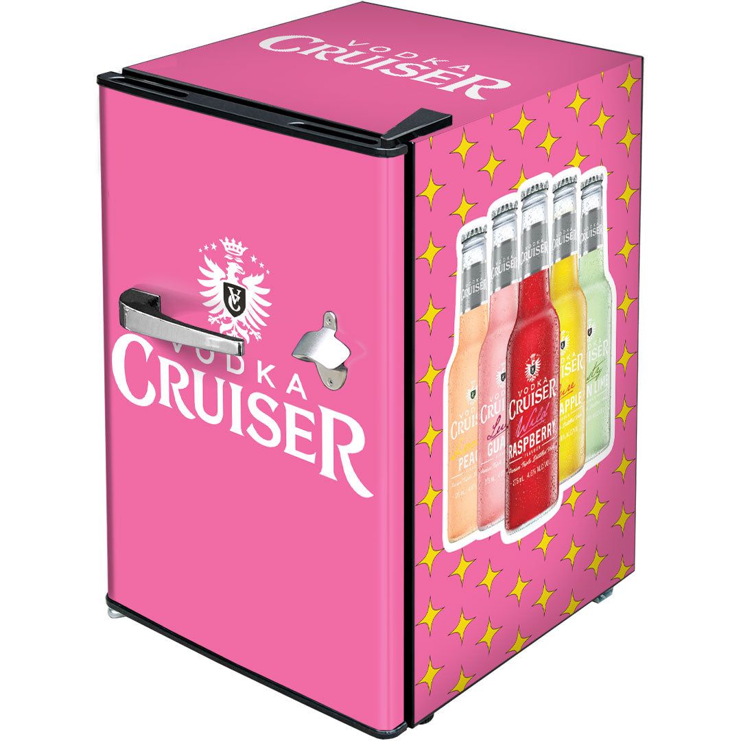 Vodka Cruiser Mini Bar Fridge Retro 70 Litre All Black With Solid Door ...