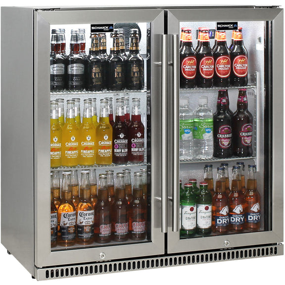 Schmick Stainless Steel 2 Door Alfresco Bar Fridge With Heated Glass ...