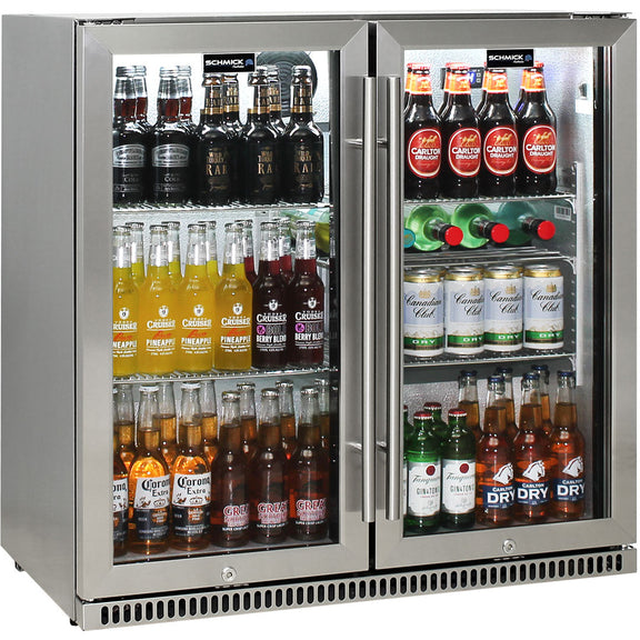 Schmick Stainless Steel 2 Door Alfresco Bar Fridge With Heated Glass ...