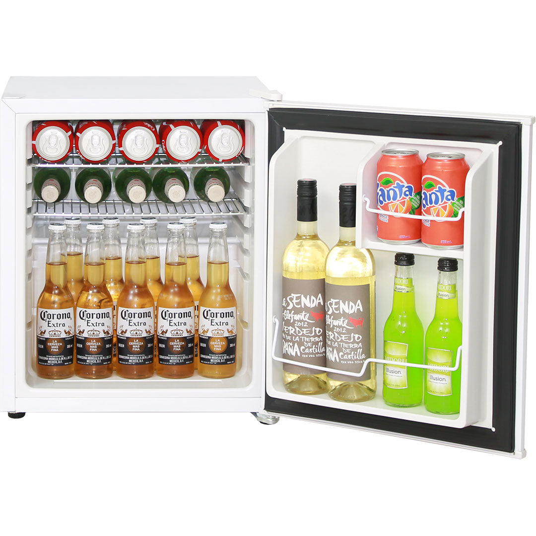 Mini Vintage Retro Bar Fridge 46 Litre All White With Solid Door – Bar ...