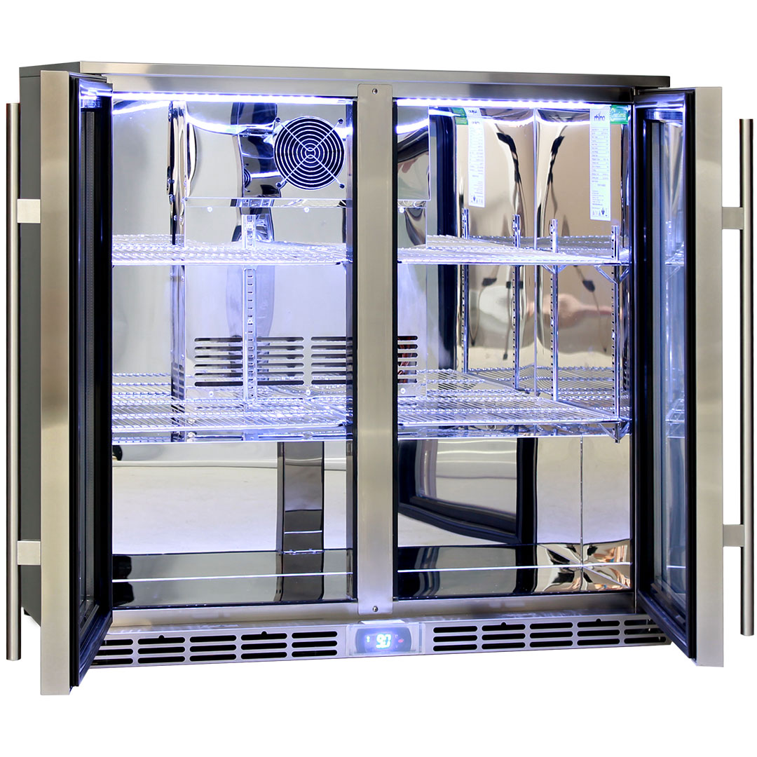 Rhino 2 Door Outdoor Glass Door Alfresco Bar Refrigerator, Energy ...