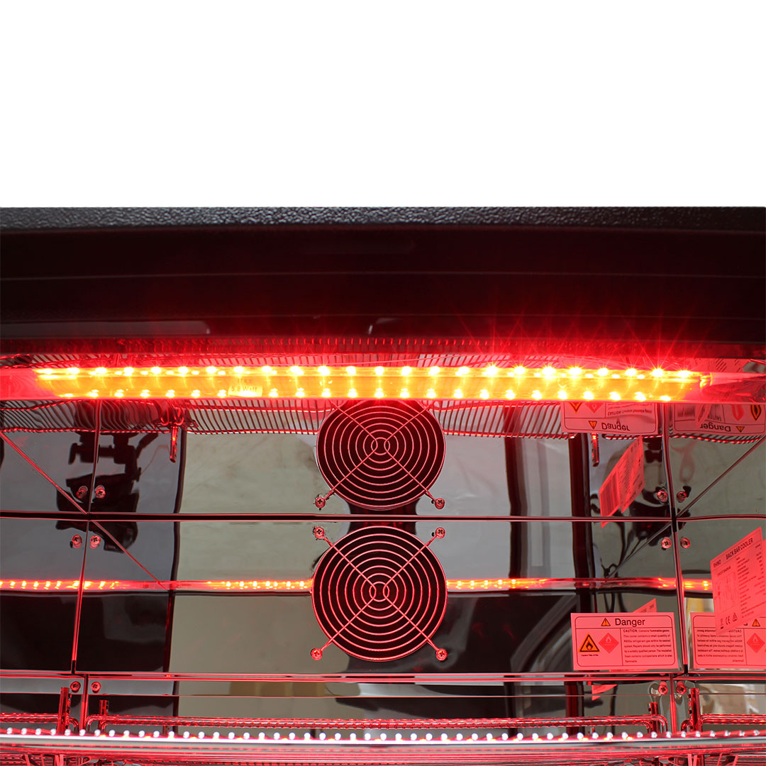 Led Light Multi Colored Commercial Glass Door Bar Fridge With Remote ...