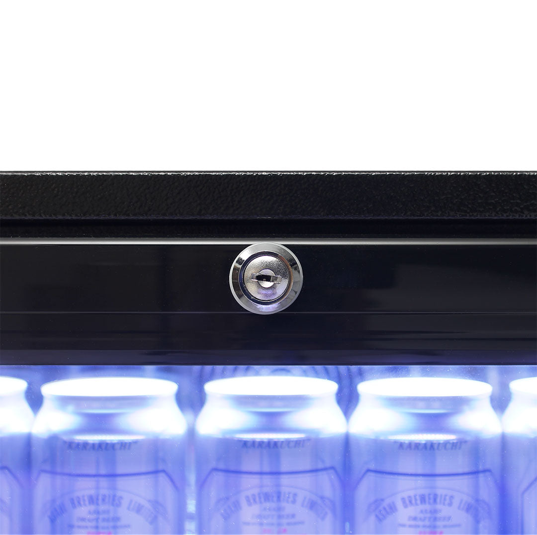 Led Light Multi Colored Commercial Glass Door Bar Fridge With Remote ...