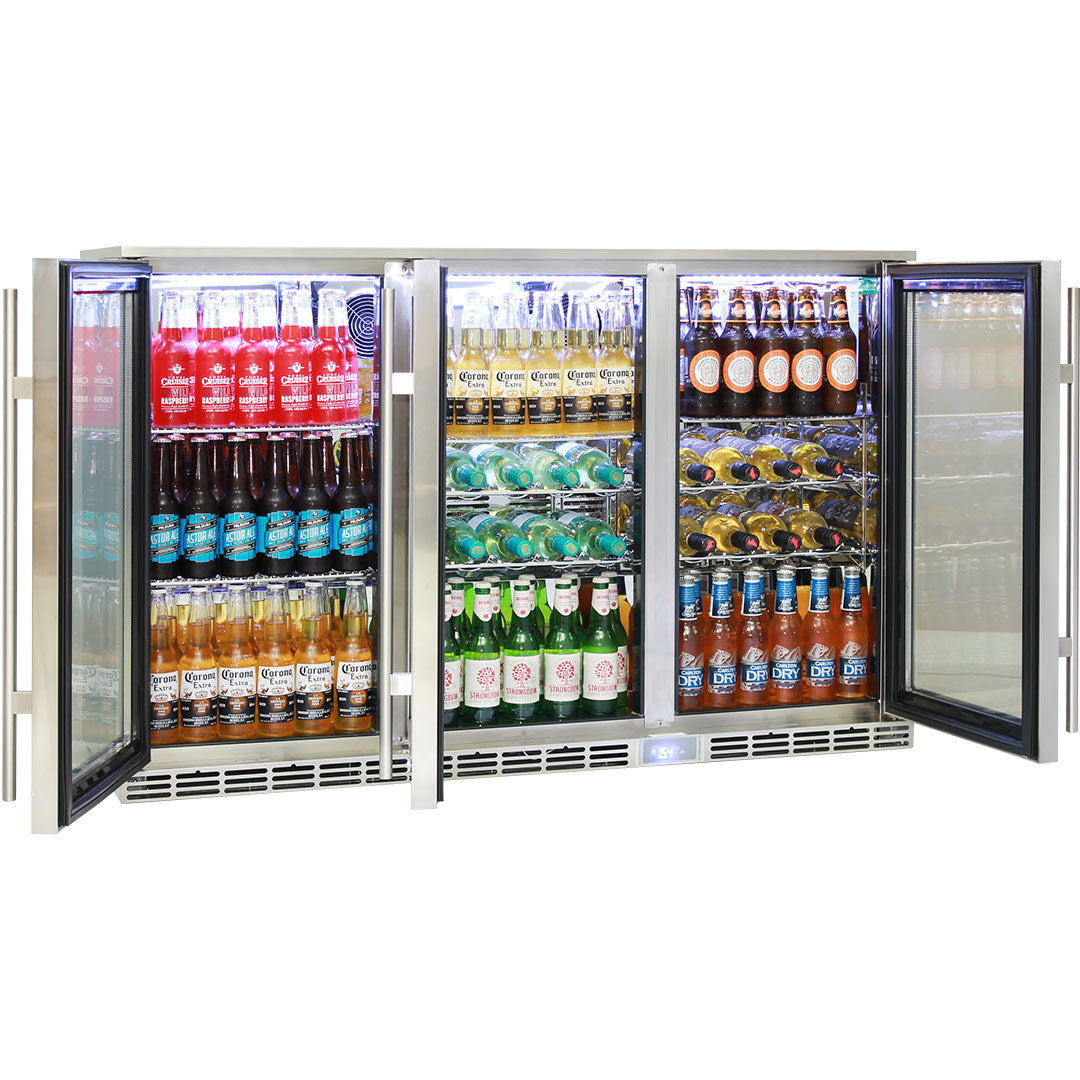 Rhino 3 Door Outdoor Glass Door Alfresco Bar Fridge Energy Efficient ...