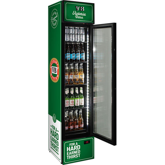 Schmick Skinny Glass Door Upright Bar Fridge VB Beer Design, Brand ...