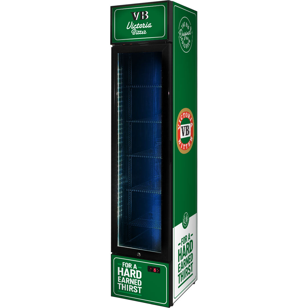 Schmick Skinny Glass Door Upright Bar Fridge VB Beer Design, Brand ...