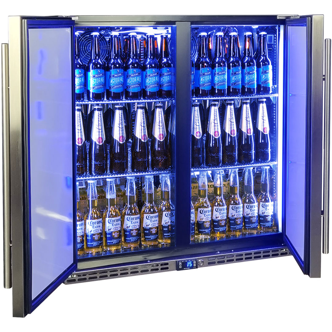 Schmick Glass Door Under Bench Stainless Steel Bar Fridge With Quality ...