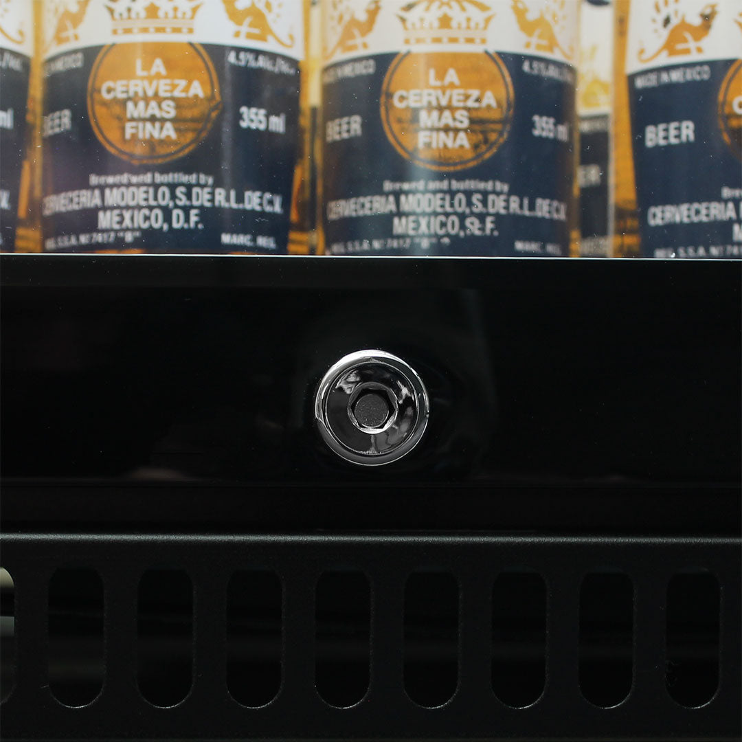 Schmick Black 2 Door Alfresco Bar Fridge With Heated Glass White Led ...