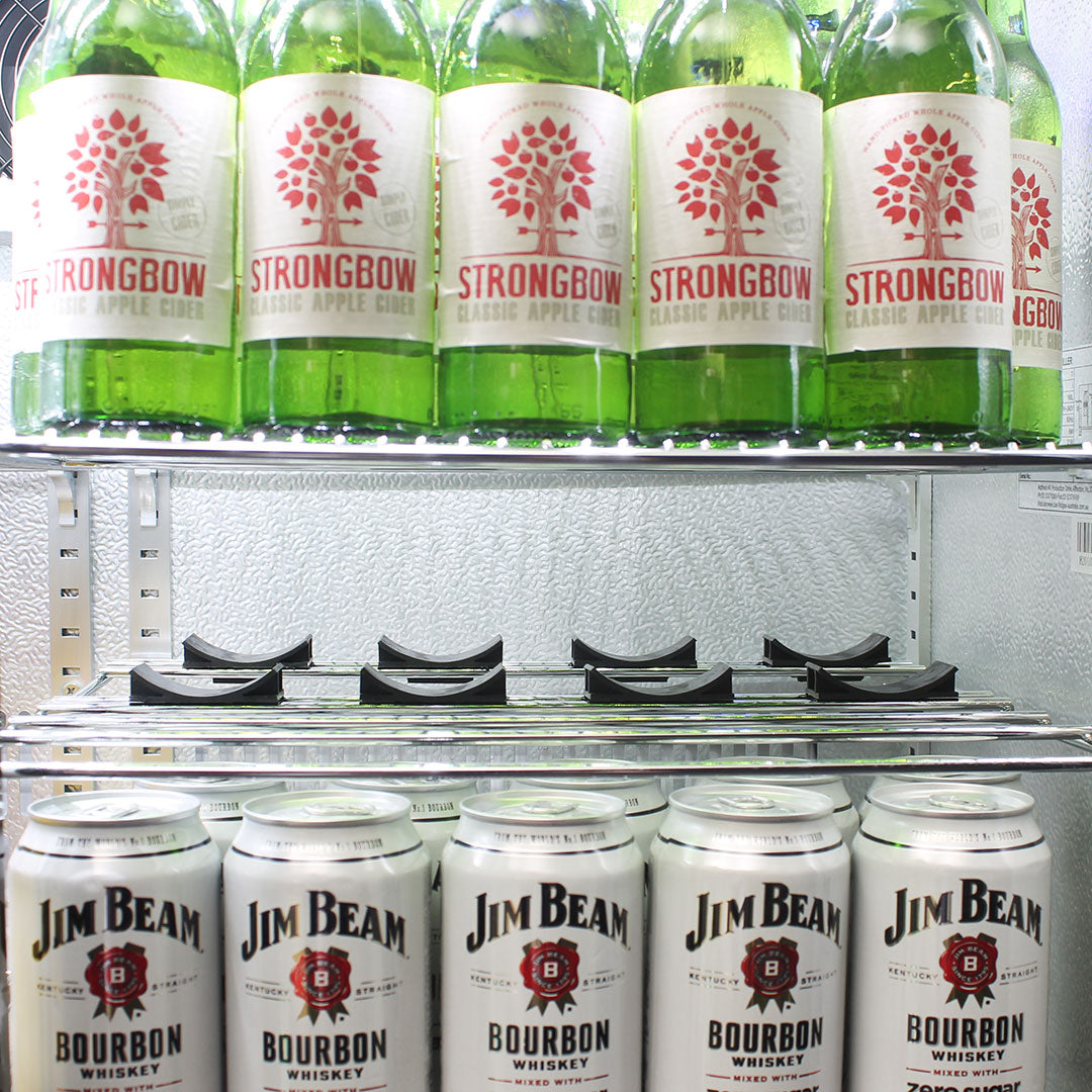 Schmick Black 2 Door Alfresco Bar Fridge With Heated Glass White Led ...