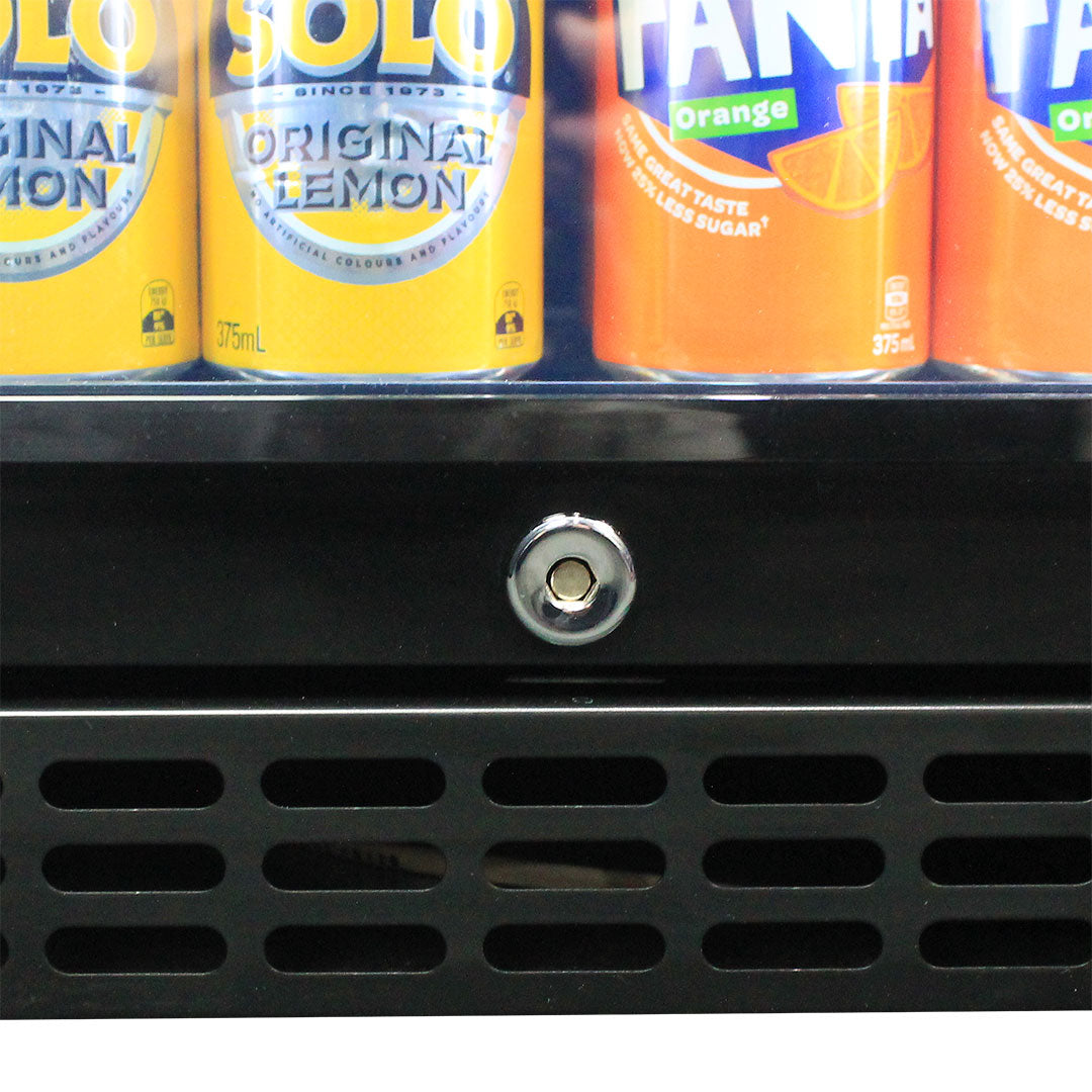 Schmick Heated Glass Door Under Bench Black Bar Fridge With Quality ...