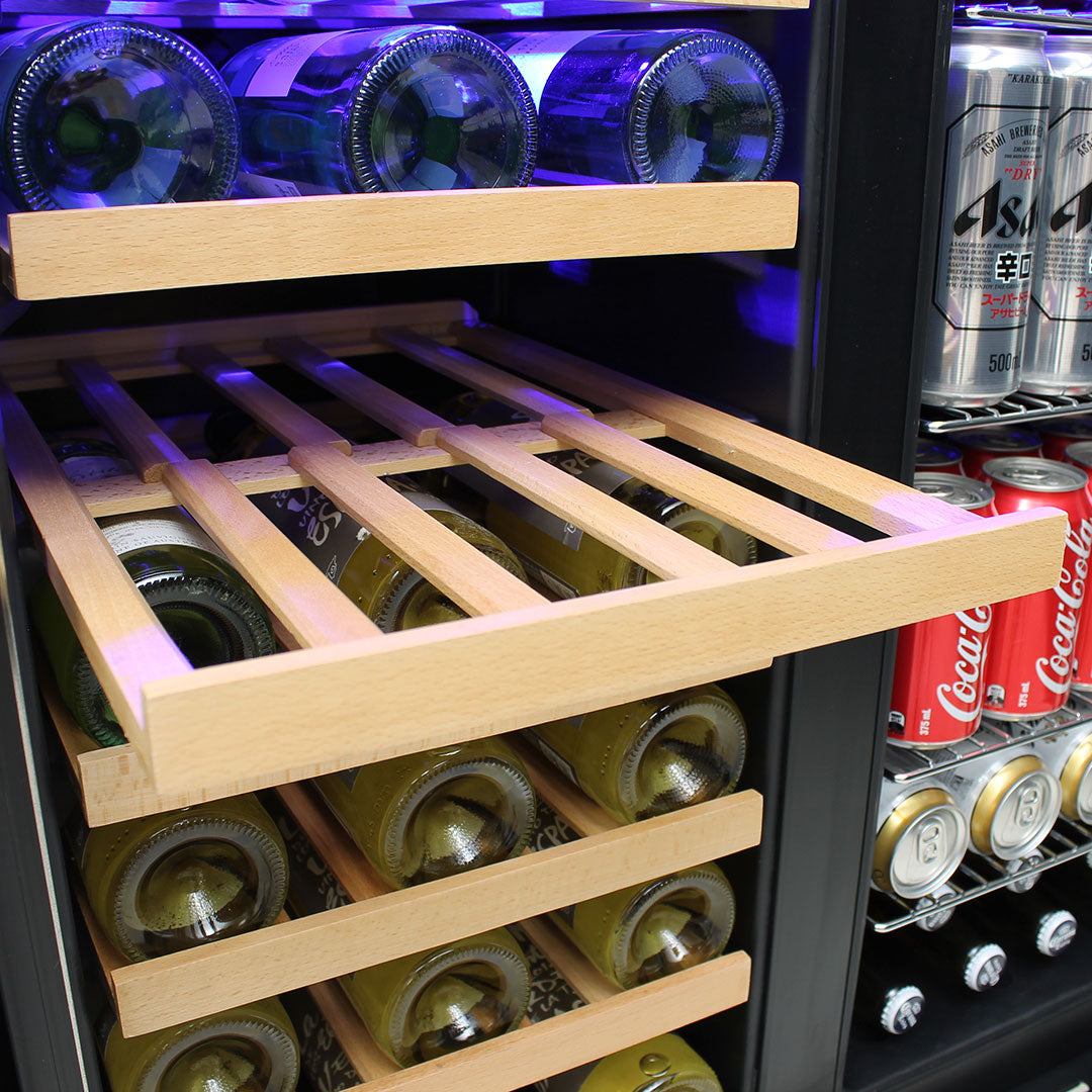 Schmick Black Twin Zone Beer And Wine Bar Fridge Designed For Indoors ...
