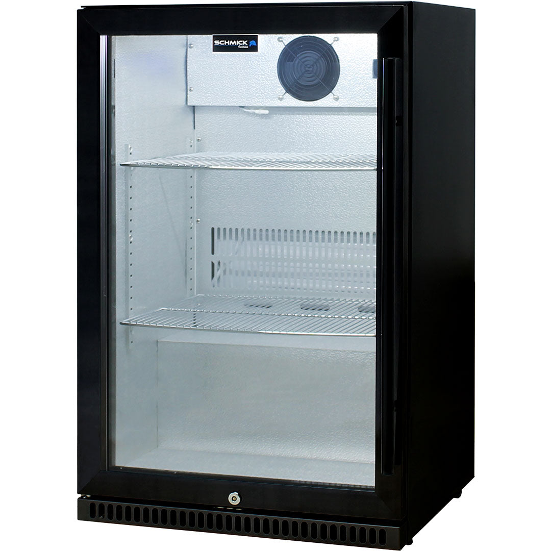 Schmick Black Outdoor Alfresco Bar Fridge With Heated Glass And Triple ...