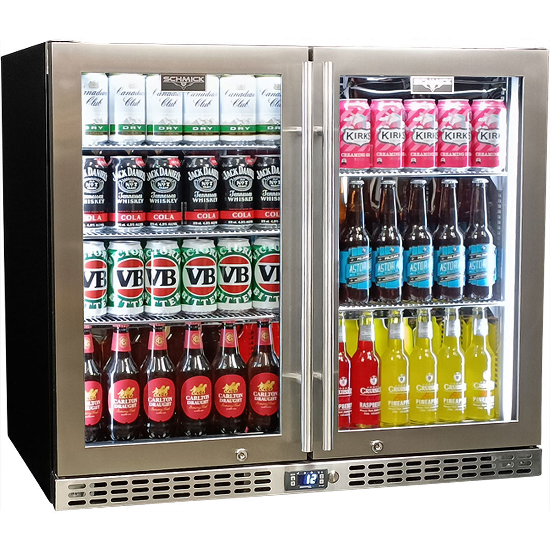 Schmick Quiet Running Efficient Heated Glass Door Bar Fridge With ...
