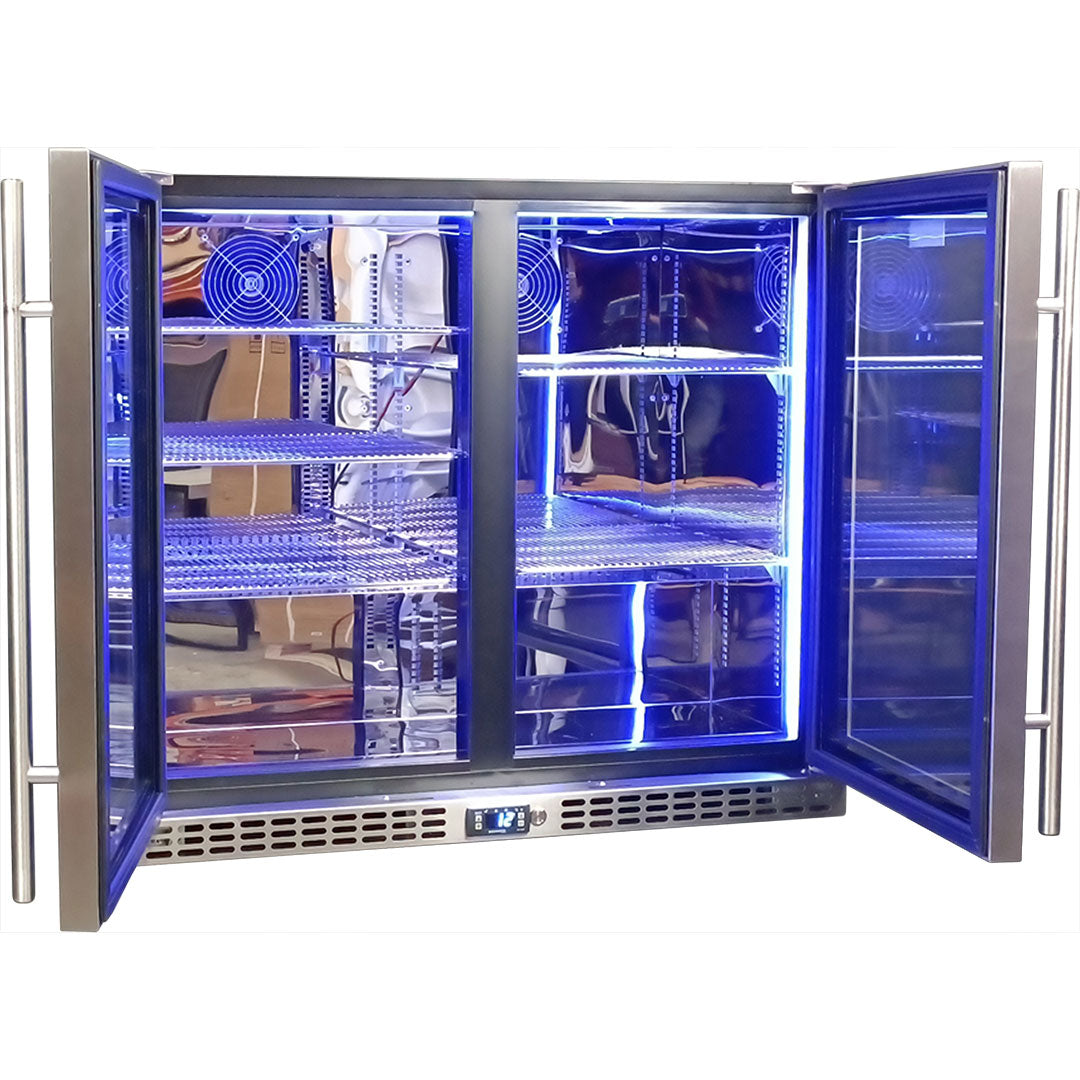 Schmick Quiet Running Efficient Heated Glass Door Bar Fridge With ...