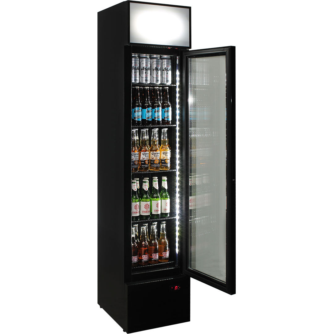 Schmick Skinny Glass Door Upright Bar Fridge With, Triple Glazing, LOW ...