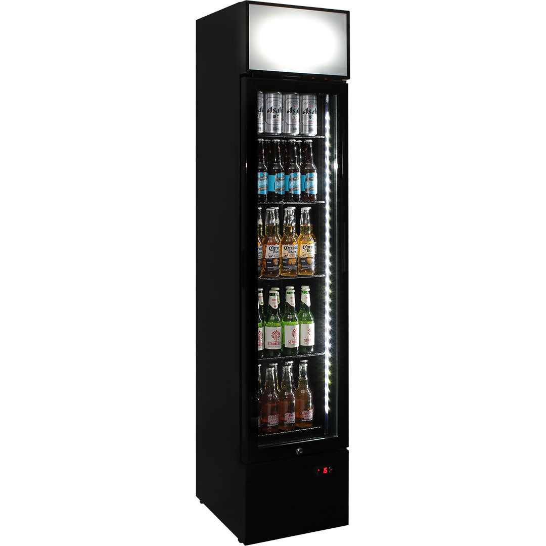 Schmick Skinny Glass Door Upright Bar Fridge With, Triple Glazing, LOW ...