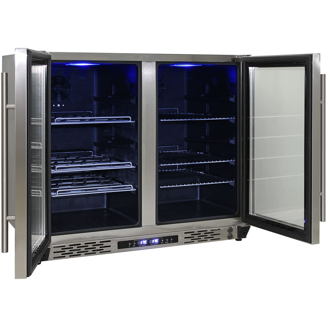 Schmick Alfresco Twin Zone Beer And Wine Bar Fridge With In Built ...