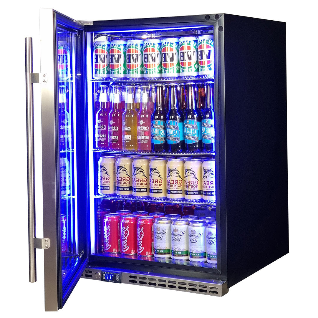 Schmick Alfresco Stainless Glass Door Under Bench Bar Fridge With ...