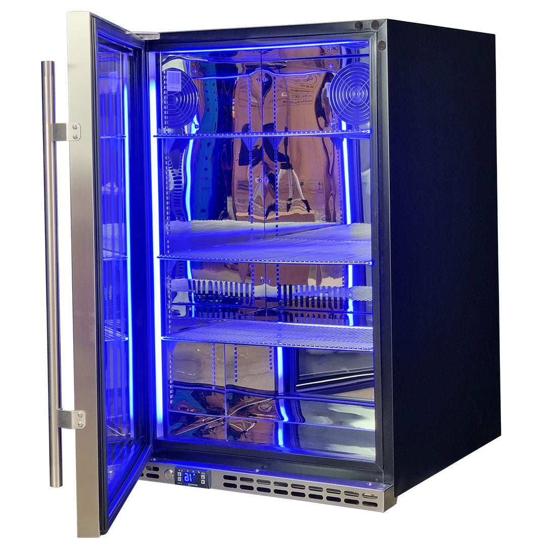 Schmick Alfresco Stainless Glass Door Under Bench Bar Fridge With ...