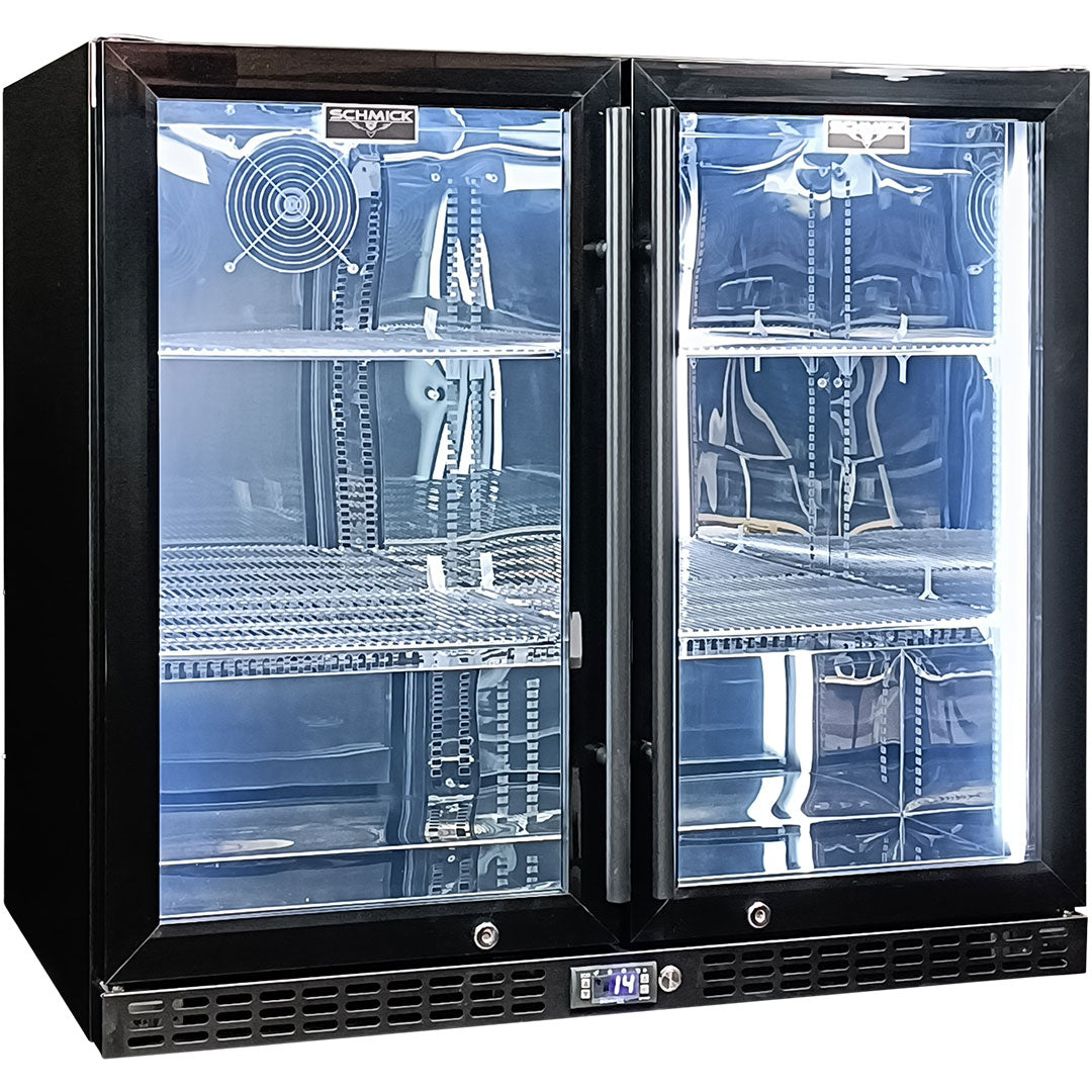 Schmick Quiet Running Energy Efficient Heated Glass Door Bar Fridge ...