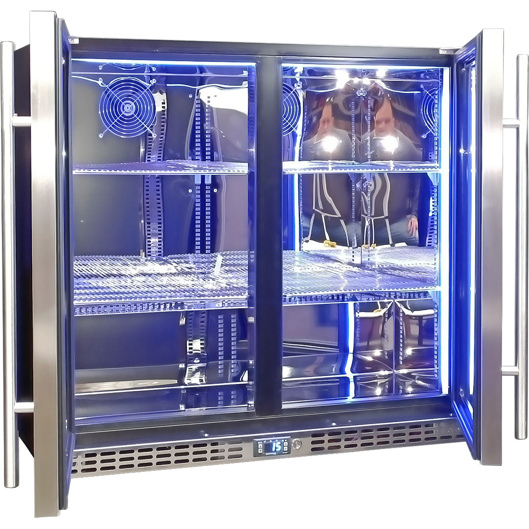 Schmick Quiet Running Energy Efficient Heated Stainless Glass Door Bar ...