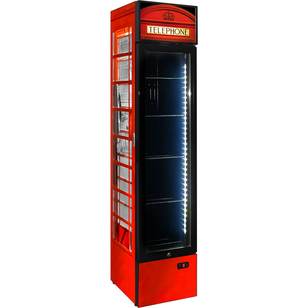 Schmick Skinny Glass Door Upright Bar Fridge Telephone Box Design ...