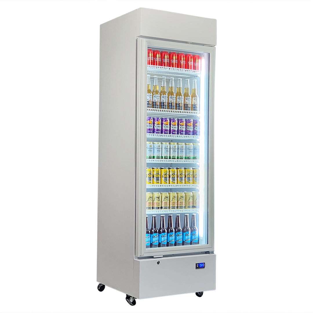Upright Quiet Running Glass Door Bar Fridge Model HUS-SC372W – Bar ...
