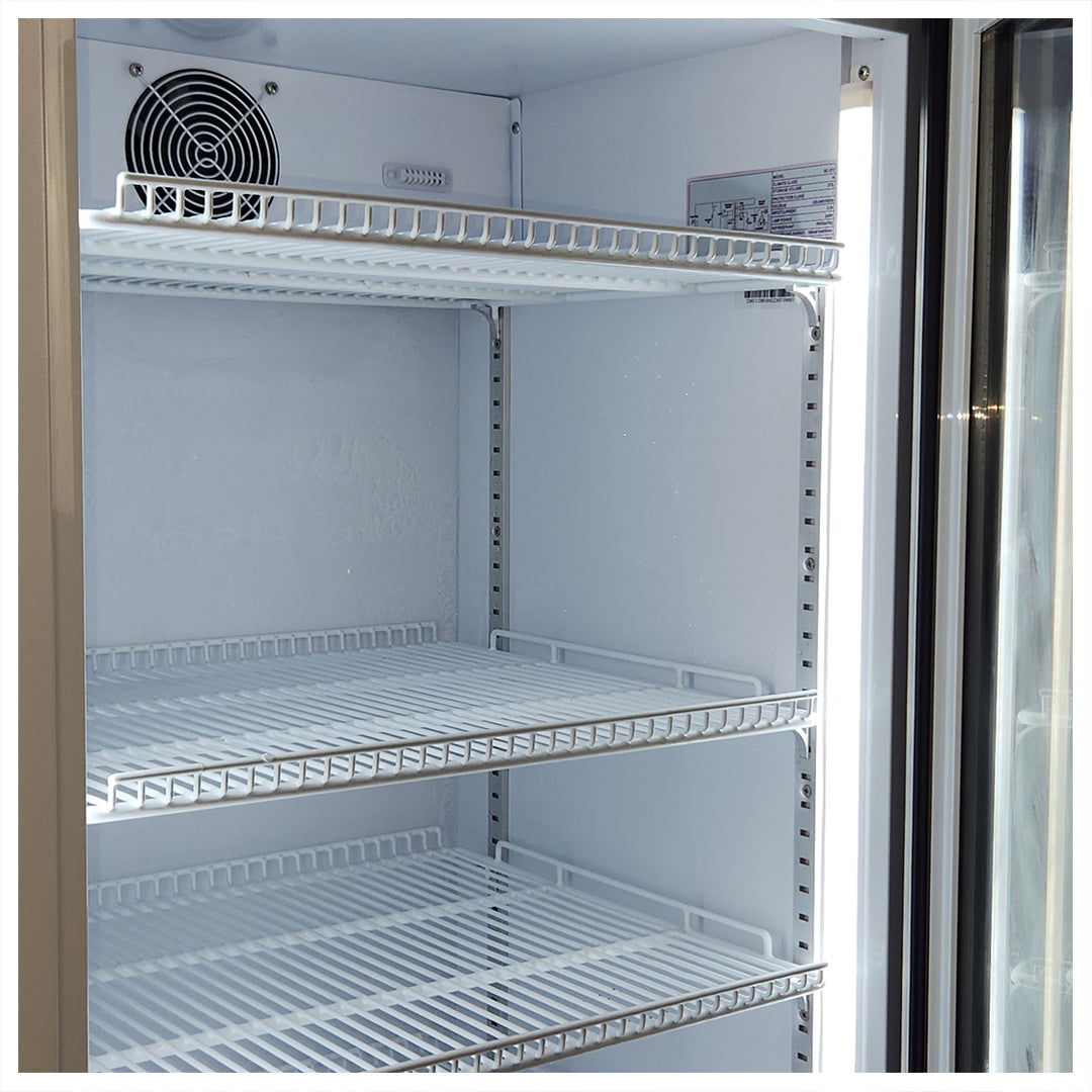 Upright Quiet Running Glass Door Bar Fridge Model Hus Sc372w Bar